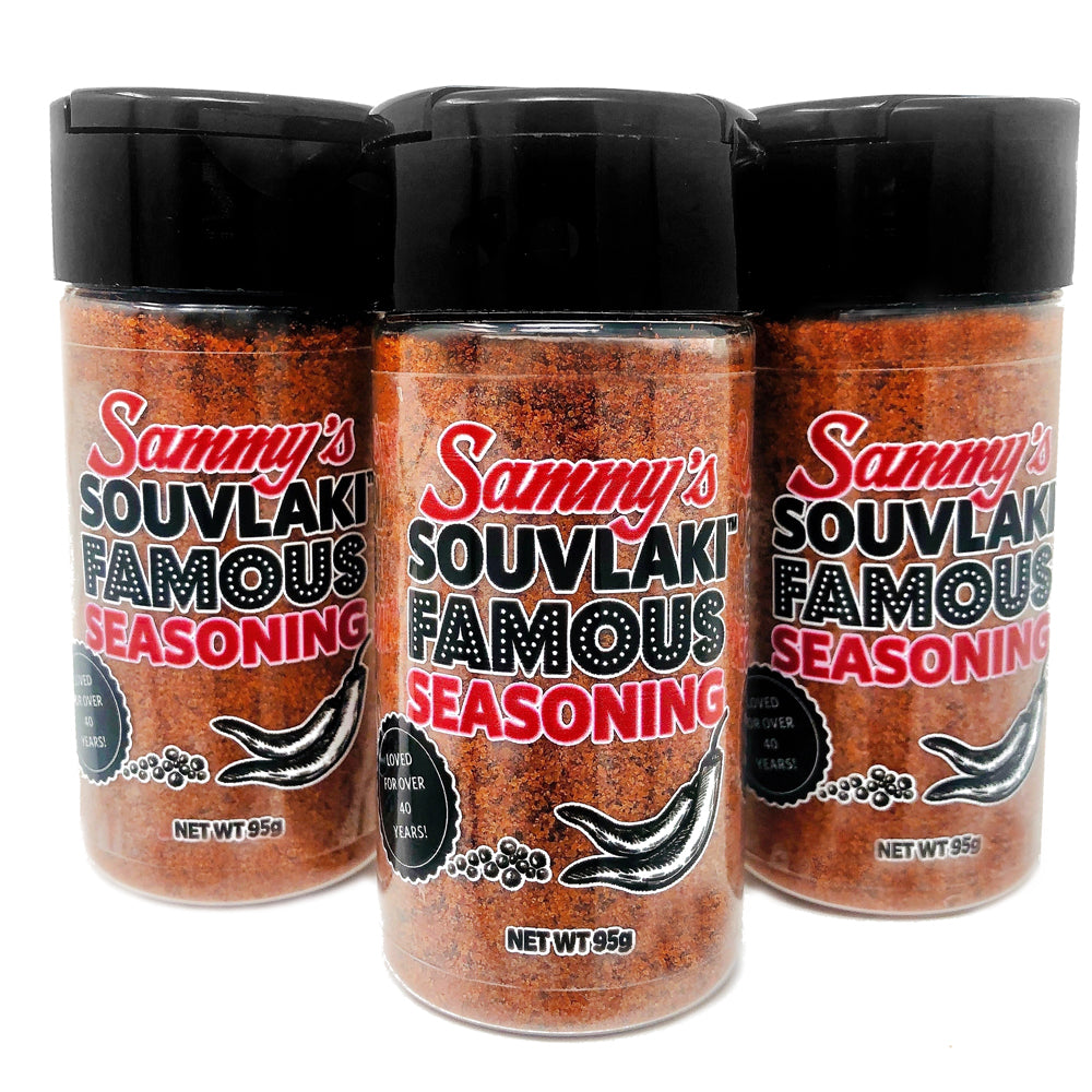 Bottle 3-Pack of Sammy's Souvlaki FAMOUS Seasoning – Sammy's Souvlaki ...